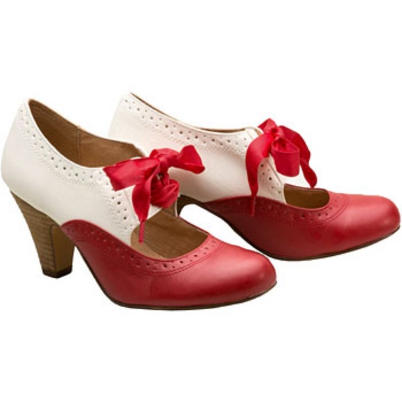 chelsea crew | Shoes | New Vintage Pinup Maryjane Saddle Shoes High ...